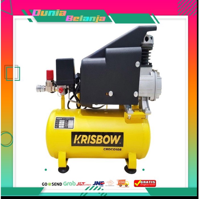 Jual Kompresor udara/Kompresor Krisbow 1Hp 8L 8 Bar 1Ph | Shopee Indonesia
