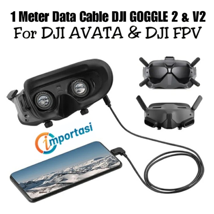 Jual Data Cable DJI GOGGLE 2 & V2 DJI AVATA Kabel USB Type C Lightning ...