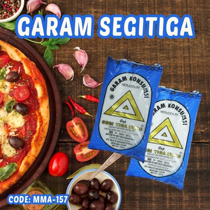 Jual Garam Dapur /Garam Segitiga Biru 250gr MMA-157 Best Seller ...