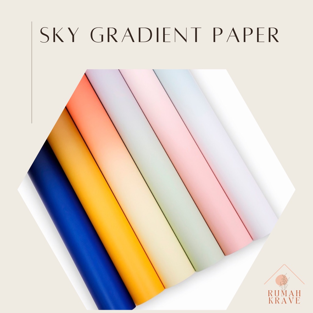 Jual RUMAH KRAVE - Sky Gradient Wrapping Paper Kertas Buket Bunga ...
