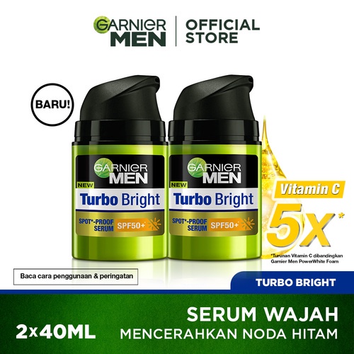 Jual (PAKET HEMAT ISI 2) Garnier Men Turbo Bright Spot-proof Serum SPF50+ 40ml Skincare (Serum ...