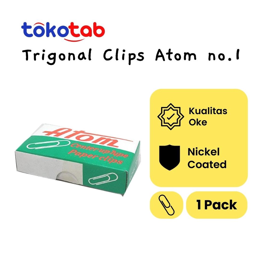 Jual Tokotab - ATOM NO 1 Paper Clip Penjepit Kertas | Shopee Indonesia