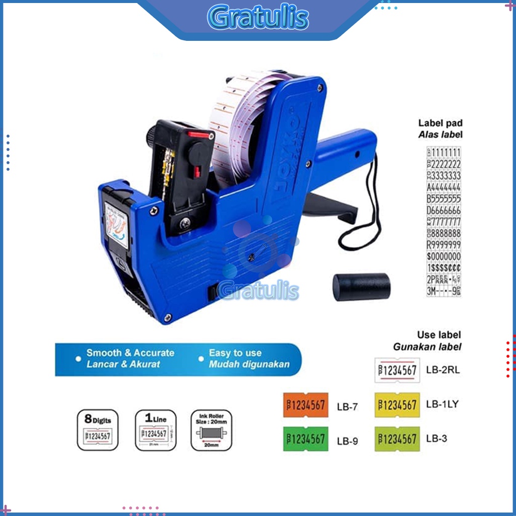 Jual ALAT CETAK LABEL HARGA JOYKO [MX-5500M] / MESIN LEBEL 1 LINE BARIS ...