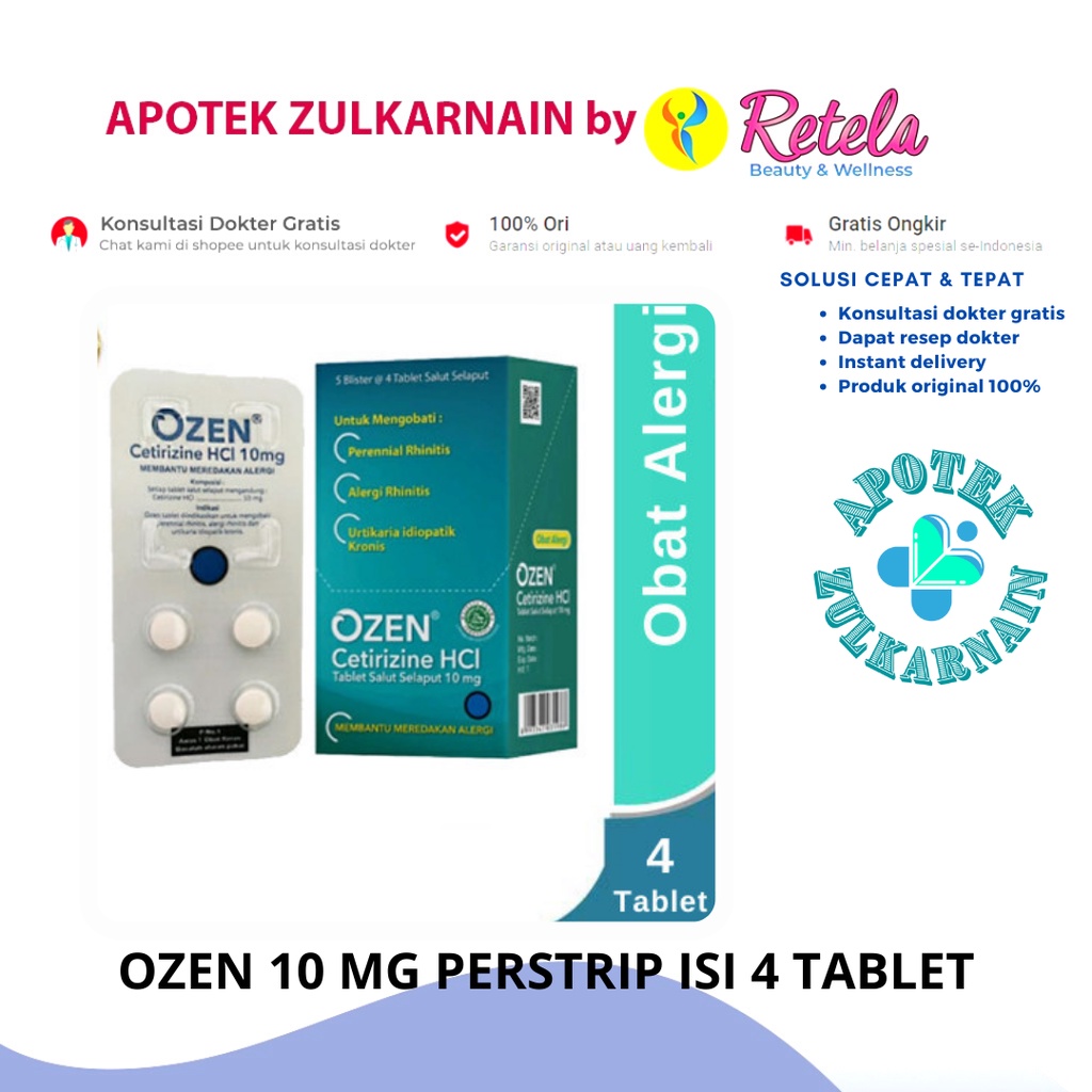 Jual Ozen 10 Mg 1 Blister 4 Tablet | Shopee Indonesia