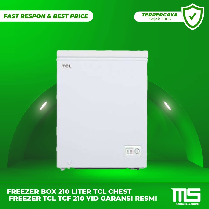 Jual FREEZER BOX 210 liter TCL CHEST FREEZER TCL TCF 210 YID Garansi ...
