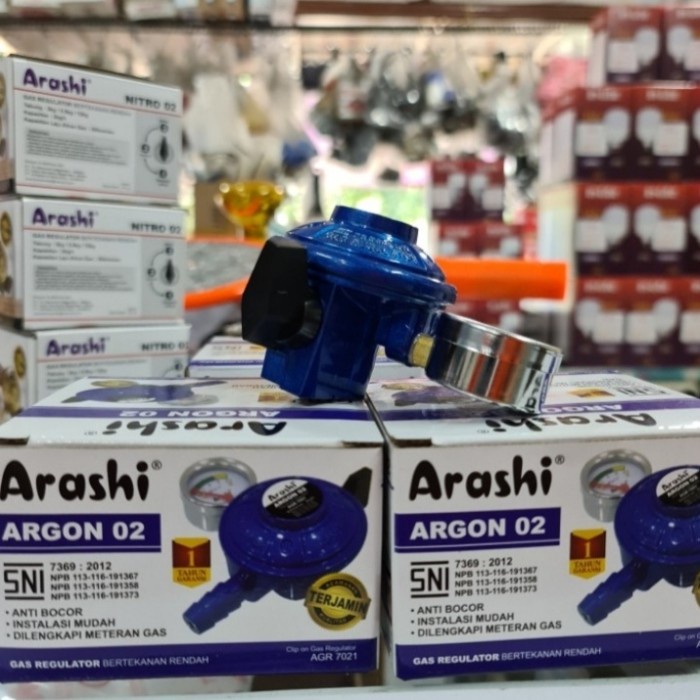 Jual REGULATOR GAS KEPALA GAS LPG ARASHI TYPE ARAGON2 ELPIJI ANTI BOCOR ...