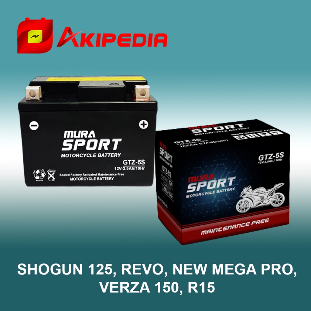 Jual Aki motor spura x 125, shogun 125, revo, new mega pro GTZ5S aki ...