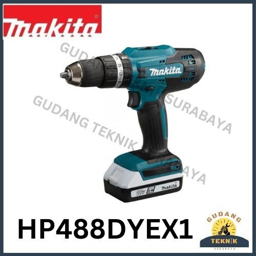 Jual MAKITA Cordless Hammer Drill HP488D003 Bor Baterai Set HP 488 D003 ...