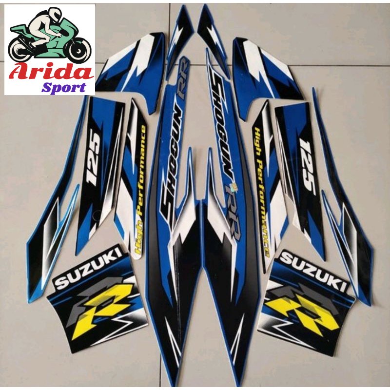 Jual Striping Sticker suzuki shogun rr 125 2008 hitam biru list body ...