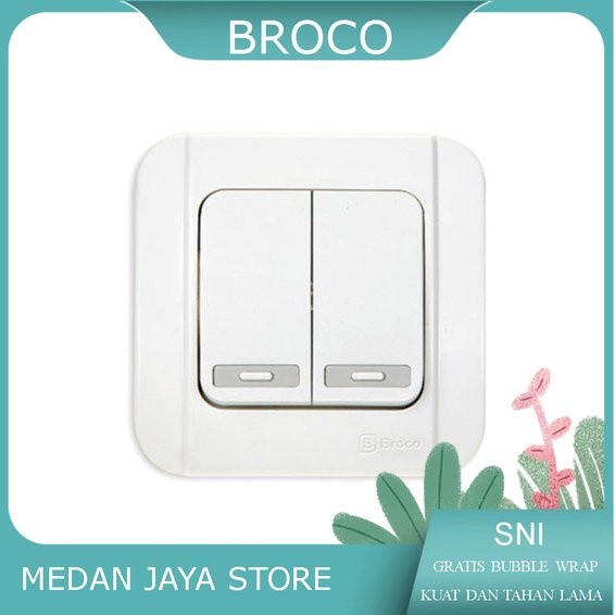 Jual Broco Saklar Listrik Inbow Merk Broco G162 Seri IB Galleo Double ...