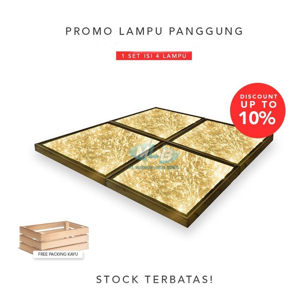 Jual JBS Lampu Panggung Stage Kaca Akrilik Isi 4 Kotak Ukuran 60x60cm ...