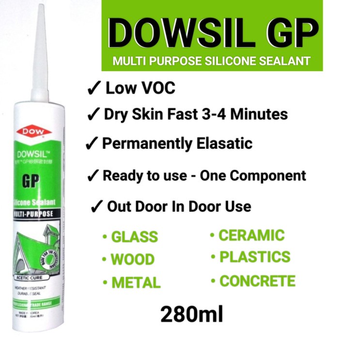 Jual Dowsil GP/Lem Silicone Dowsil GP/Silicone Sealant Dowsil GP/Lem ...
