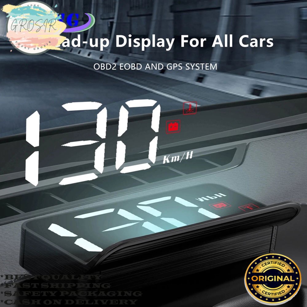 Jual TERMURAH WYING Display HUD Mobil OBD2 Speedometer Head-Up Digital ...