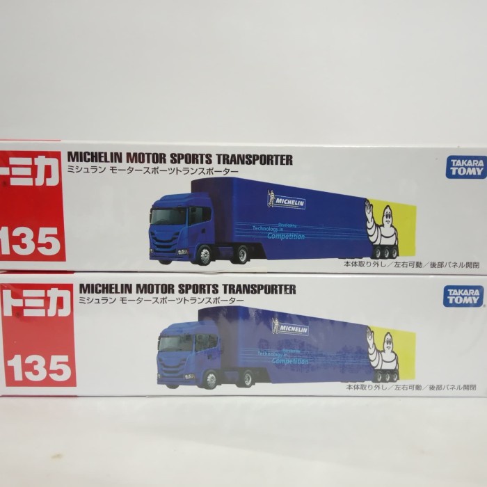 Jual Tomica no 135 Michelin motor transporter diecast takara tomy long | Shopee Indonesia