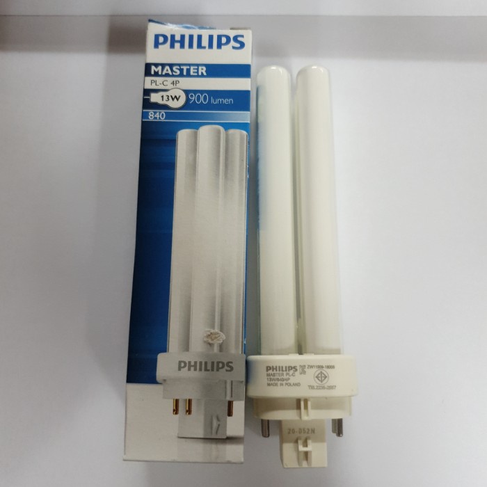 Jual [GJ] Lampu PLC 13 watt PHILIPS MASTER PL-C 13W 4P 827 830 840 865 4 PIN - 840 cool white ...