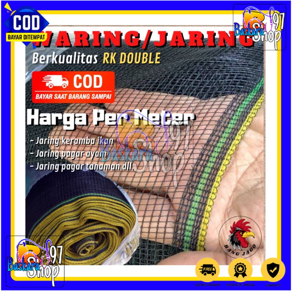Jual Waring, Jaring pagar ayam, jaring kandang, jaring tanaman, jaring ...