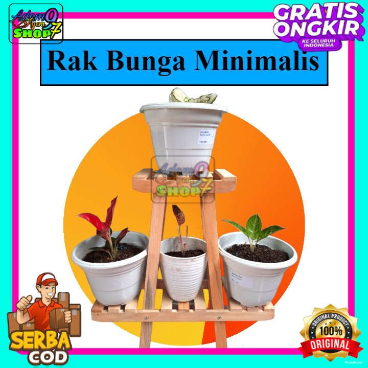 Jual RAK BUNGA SUSUN UKURAN TINGGI / tempat bunga wooden / standing pot ...