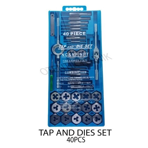 Jual TAP AND DIES SETS 40PCS BOX PLASTIK - ALAT TAP DAN SENAI SET - TAP ...