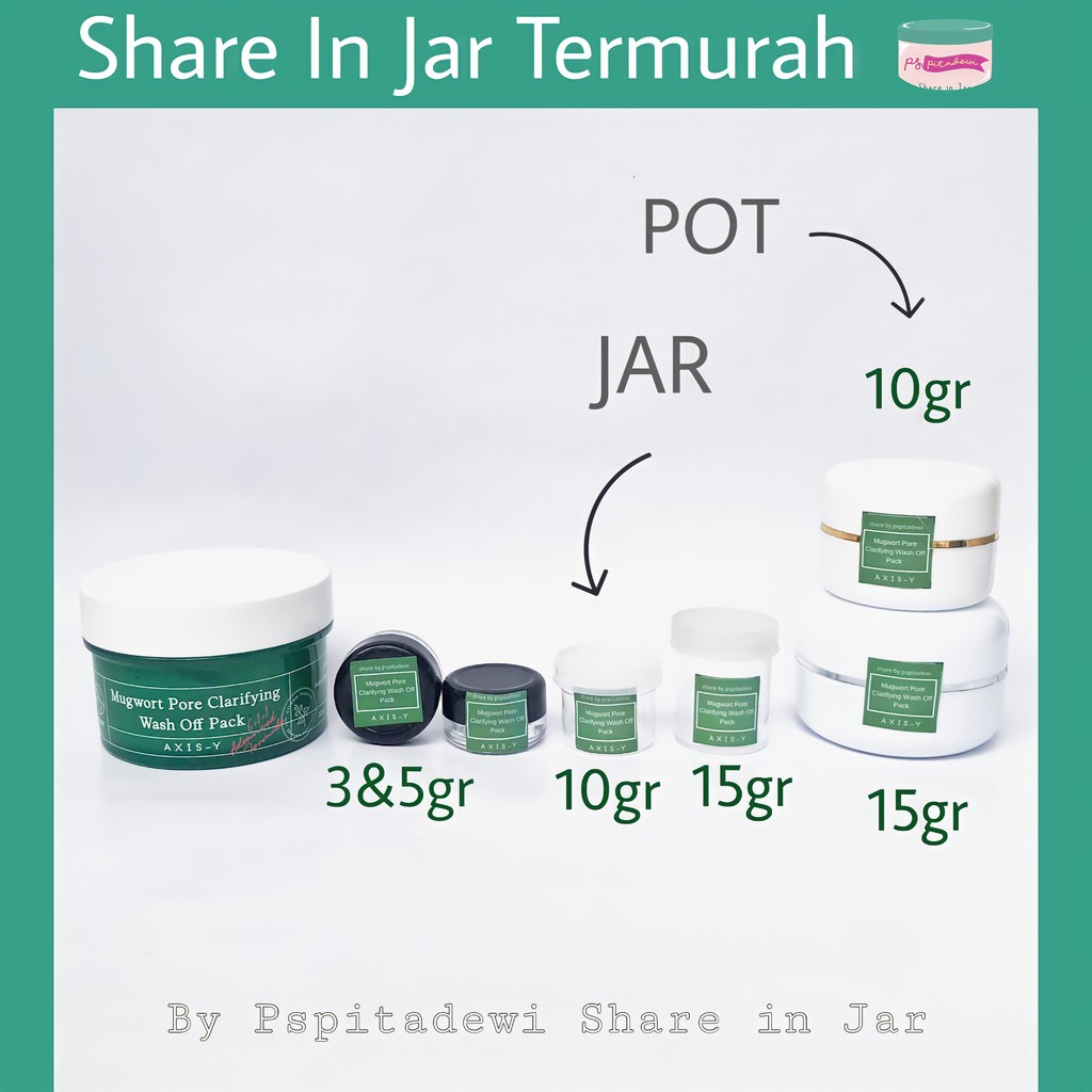 Jual SHARE AXIS-Y MUGWORT Pore Clarifying Wash Off Pack Mask Masker ...