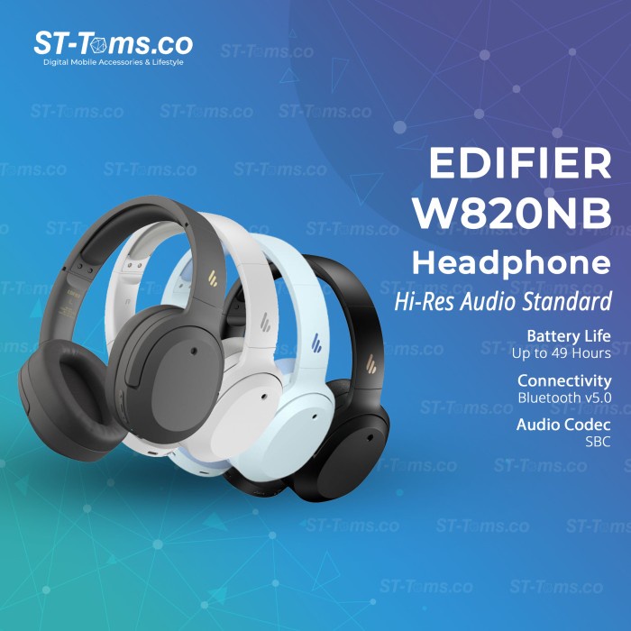 Jual Edifier W820NB / W 820NB Bluetooth Headphone Hybrid ANC 49Hrs ...