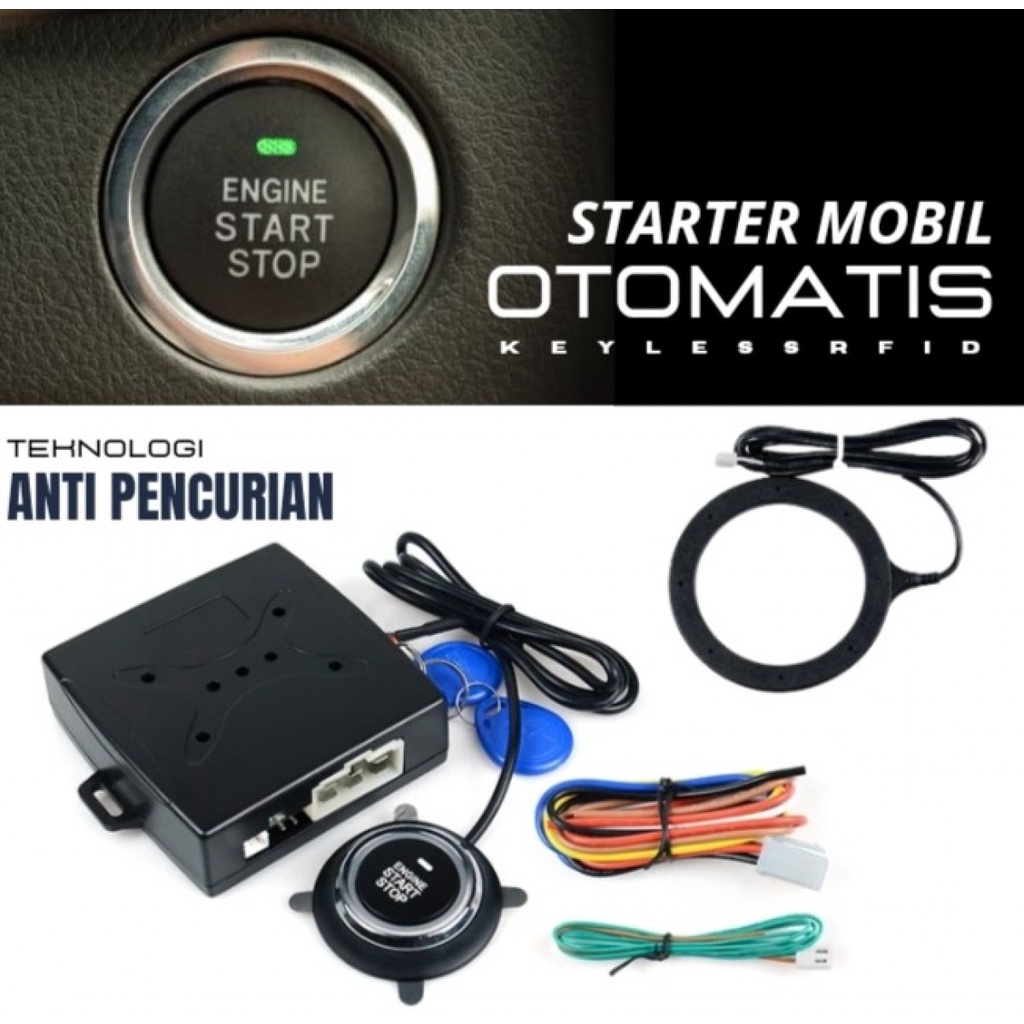 Jual Starter Mobil Otomatis Push Start System Keamanan Mobil Keyless ...