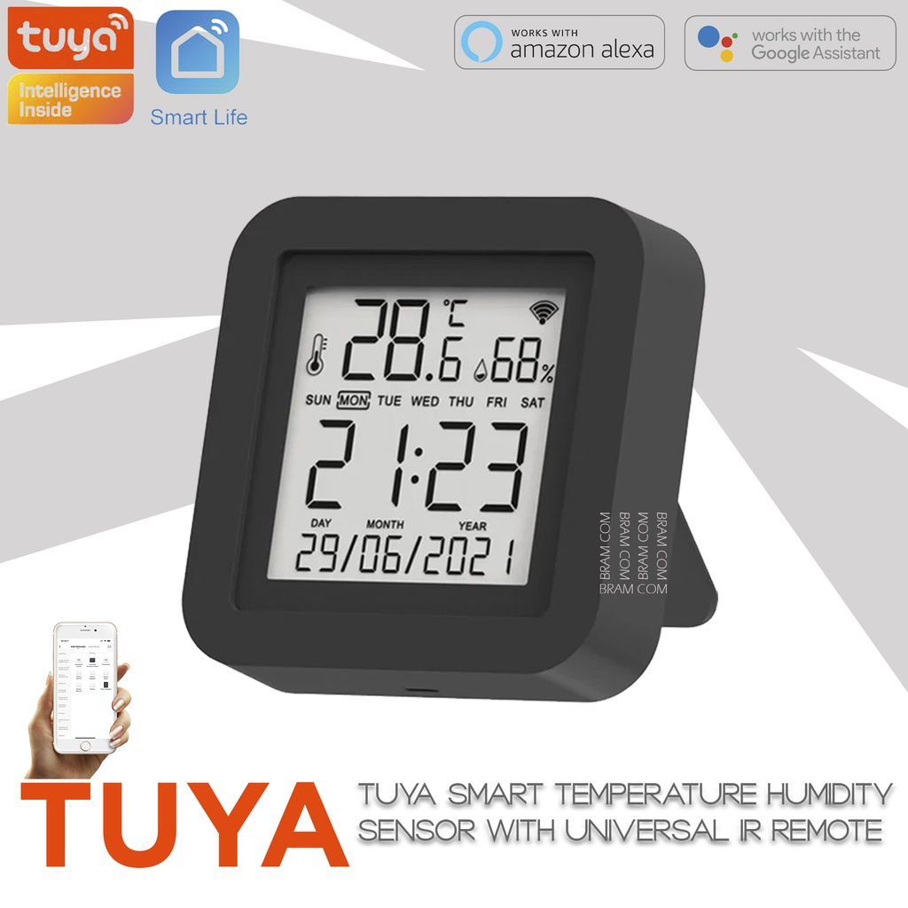 Jual TUYA Smart Temperature Humidity Sensor with Universal IR Remote ...