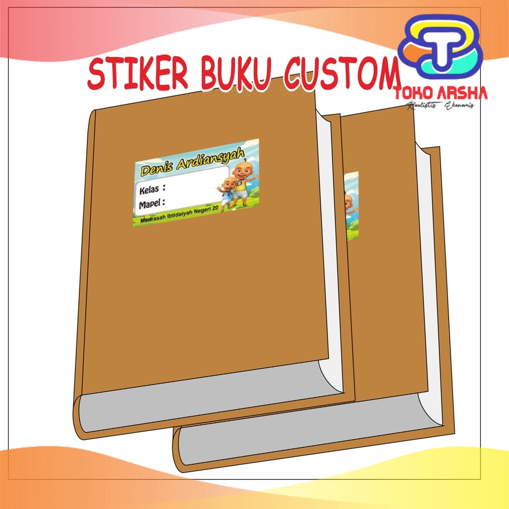 Jual TA Cetak Stiker Label Nama Tempel Buku Pelajaran Sekolah isi 20 ...