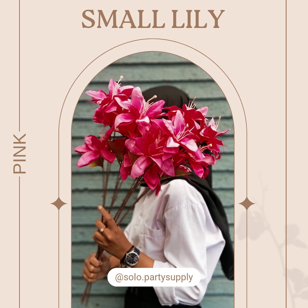 Jual (QC) BUNGA LILI KECIL BUNGA DEKORASI RUMAH KANTOR LILY FLOWER ...