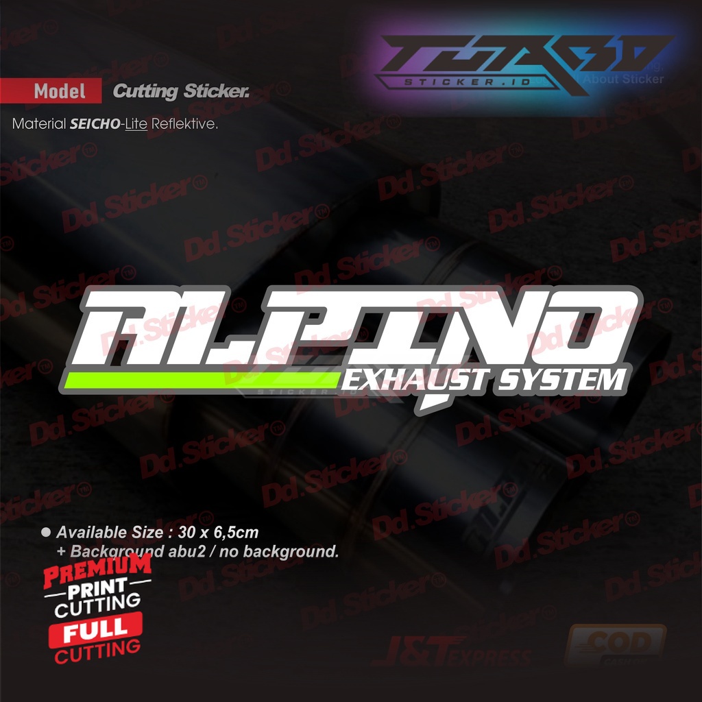 Jual Stiker Alpino Exhaust Terbaru | Cutting Sticker | Shopee Indonesia