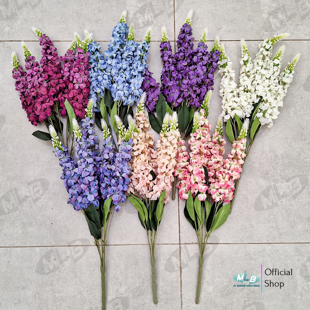 Jual MLB Bunga Hyacin Cabang 5 Artificial Lavender Buatan Bahan Dekor ...