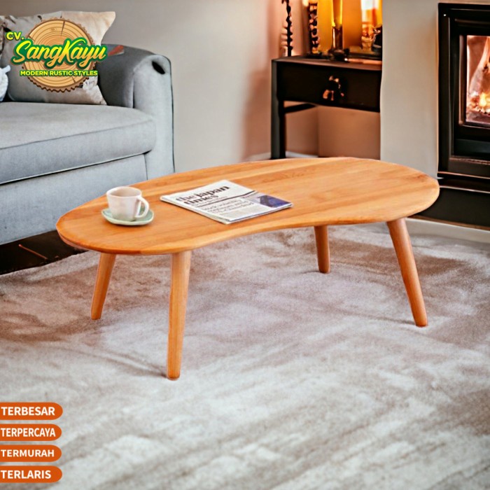Jual Meja tamu kayu minimalis modern coffee table meja sofa meja kayu ...