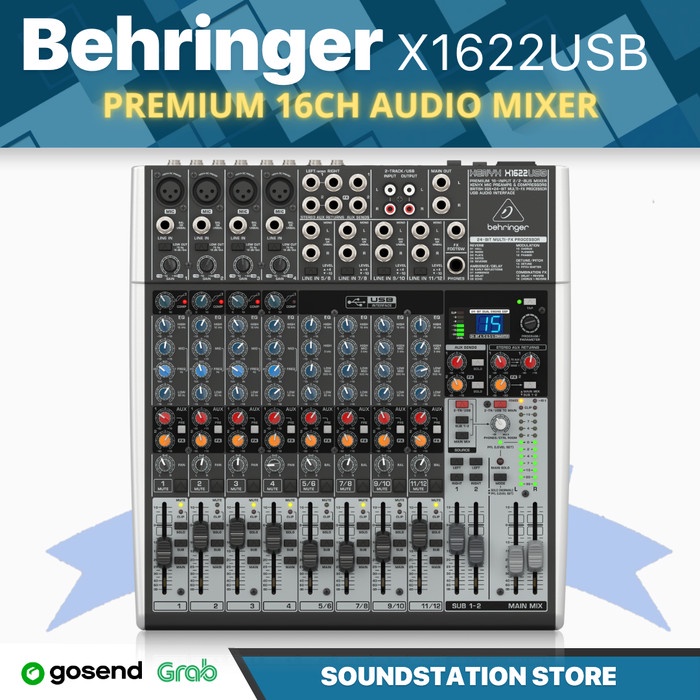 Jual BEHRINGER X1622USB Premium 16 Audio Mixer with XENYX Mic Preamp ...