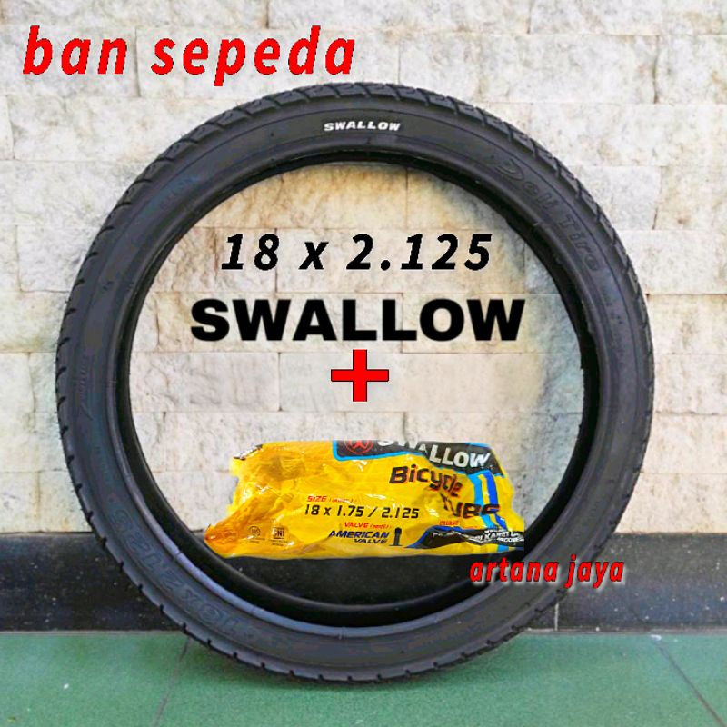 Jual ban sepeda 18 x 2.125 SWALLOW luar dalam untuk sepeda | Shopee Indonesia