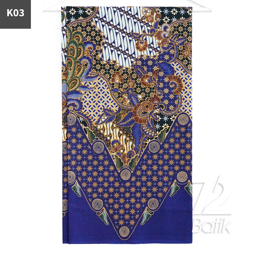 Jual KAIN BATIK PREMIUM Bahan Katun Motif Sekar Jagad Roll Ungu Biru ...