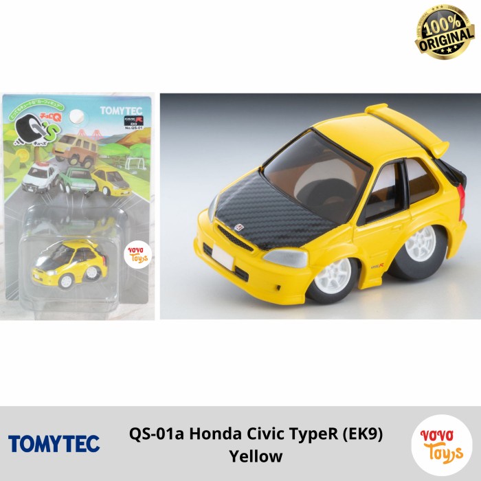 Jual Tomica ChoroQ Q`s QS-01a Honda Civic TypeR EK9 Yellow Tomytec ...
