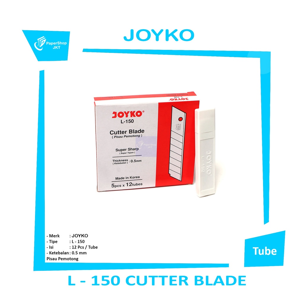 Jual JOYKO - Refill Cutter Blade L150 Super Tajam Tube isi ulang cutter ...