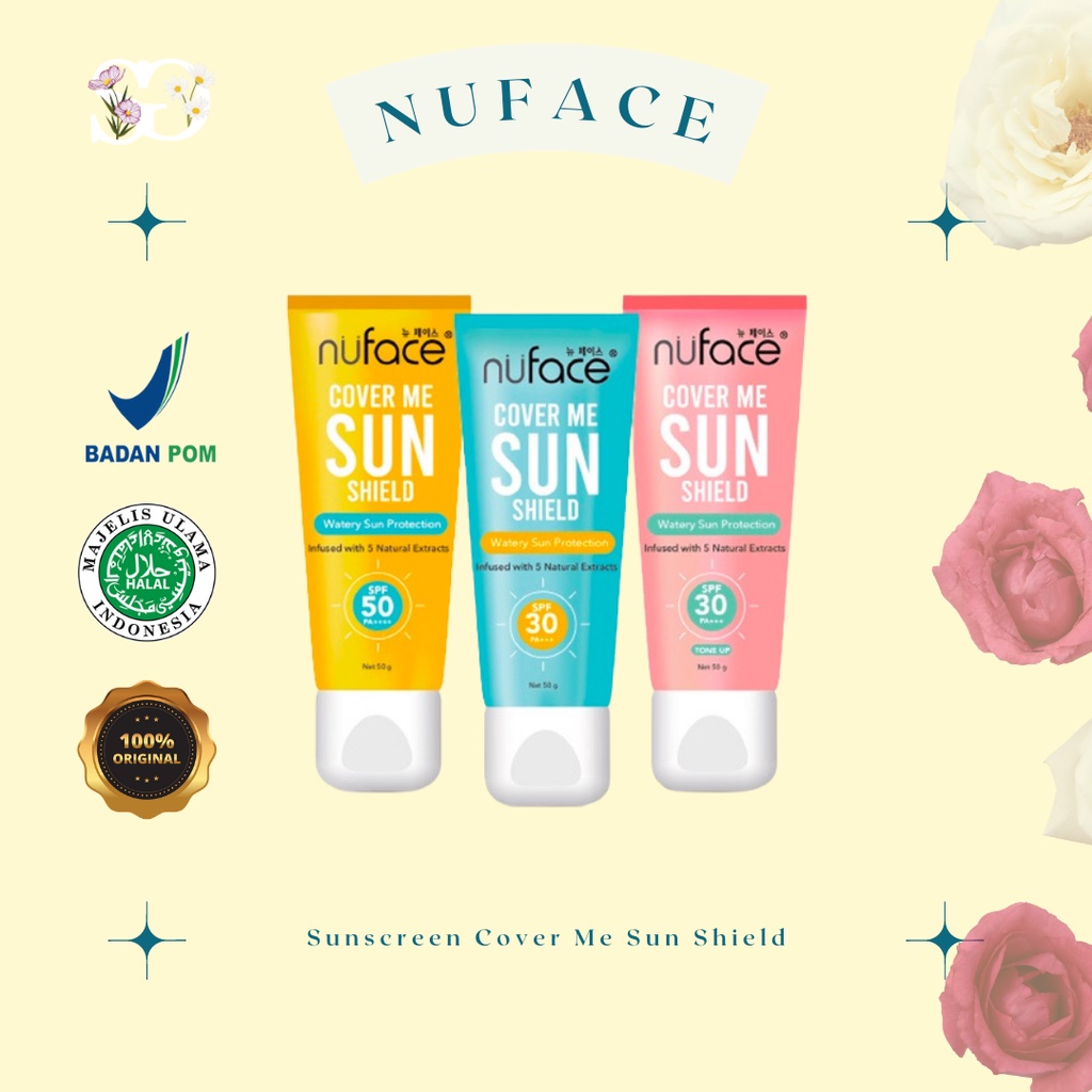 Jual Nuface Sunscreen Cover Me Sun Shield 50gr (100% ORIGINAL & BPOM ...