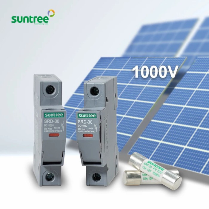 Jual Fuse holder DC Suntree 10x38mm 1000V DC 30A | Shopee Indonesia