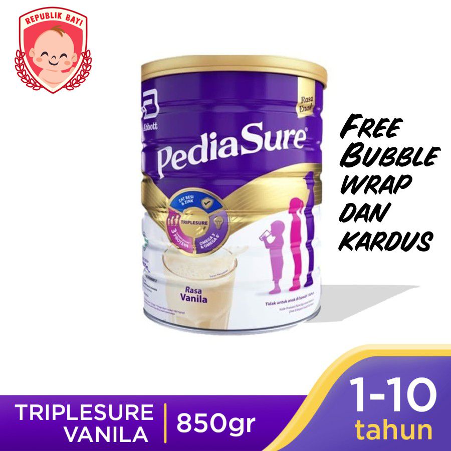 Jual Pediasure Triplesure Vanila Vanilla 850gr 850 gram 850 gr TERBARU MURAH FREE PACKING DUS ...