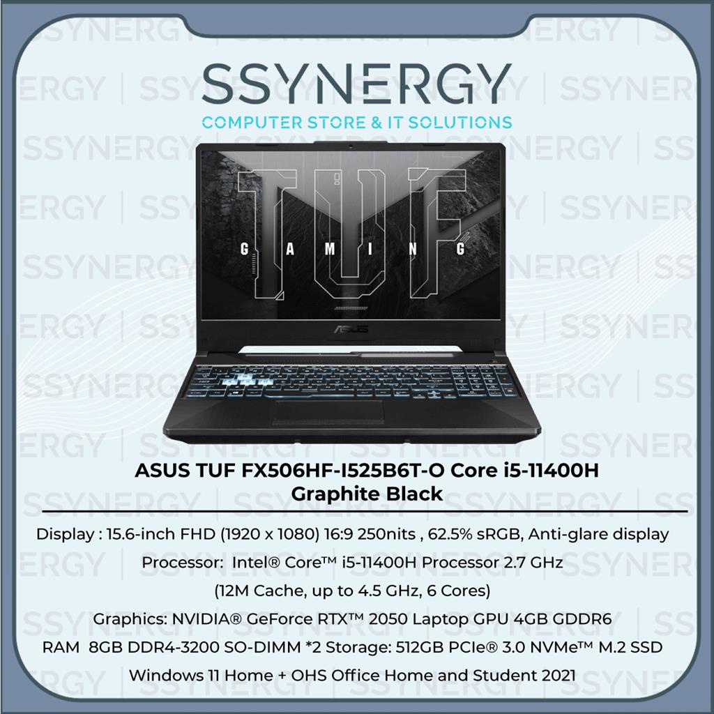 Jual ASUS TUF FX506HF-I525B6T-O i5-11400H, 8GB, 512GB, RTX2050 4GB,W11 | Shopee Indonesia