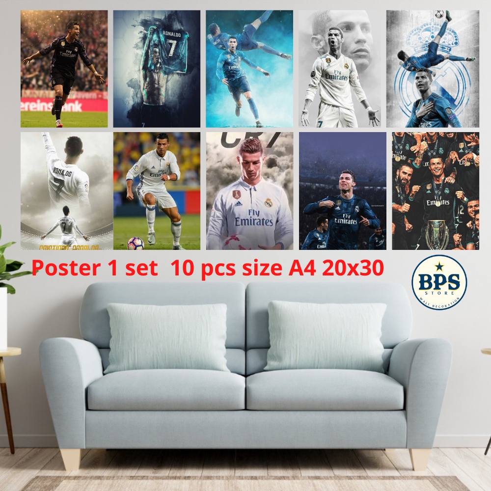 Jual POSTER DINDING 1 SET CRISTIANO RONALDO - POSTER RONALDO CR7 ...