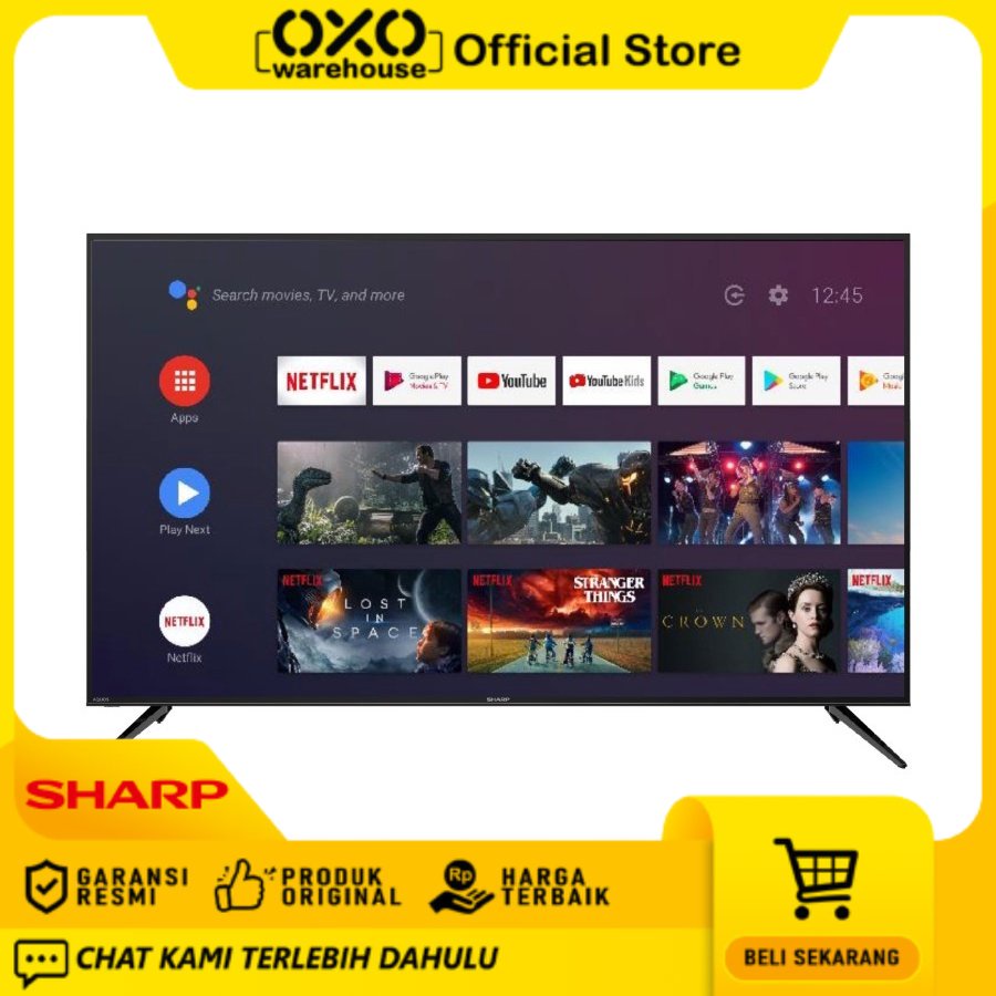 Jual SHARP 4K ANDROID TV 55 INCH- 4T-C55EK2X | Shopee Indonesia