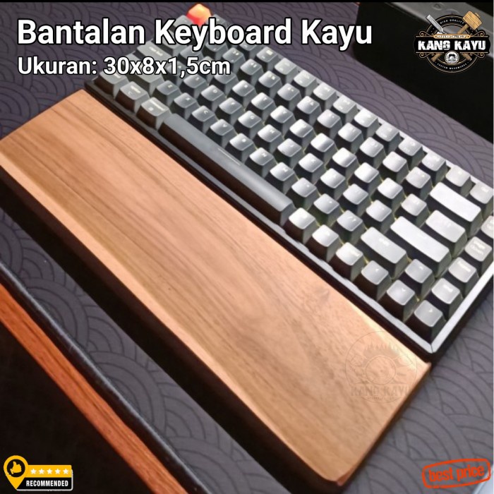 Jual Sandaran tangan keyboard kayu wrist rest 30x8x1.5cm | Shopee Indonesia