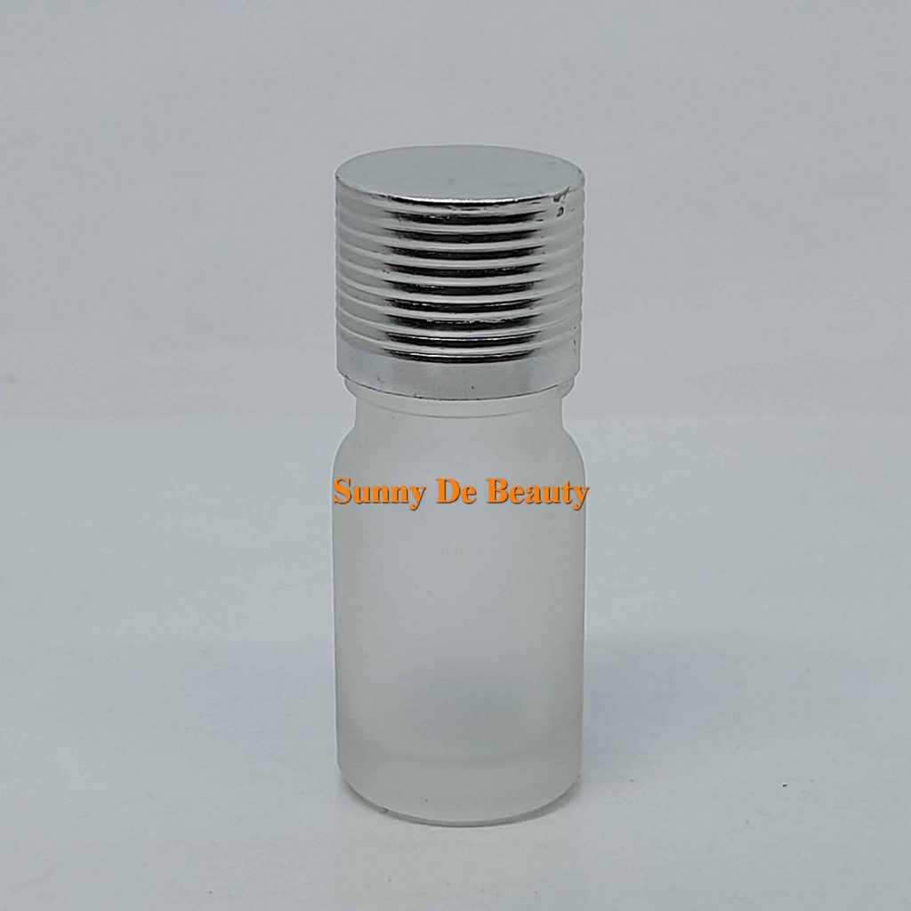 Jual Botol Kaca 5 ml Clear Fros Br Tutup Drop Silver Alumunium / Botol ...