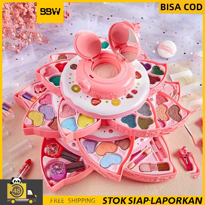 Jual 45Pcs Mainan Kosmetik Kecantikan Anak Kasus Peralatan Kotak Make ...