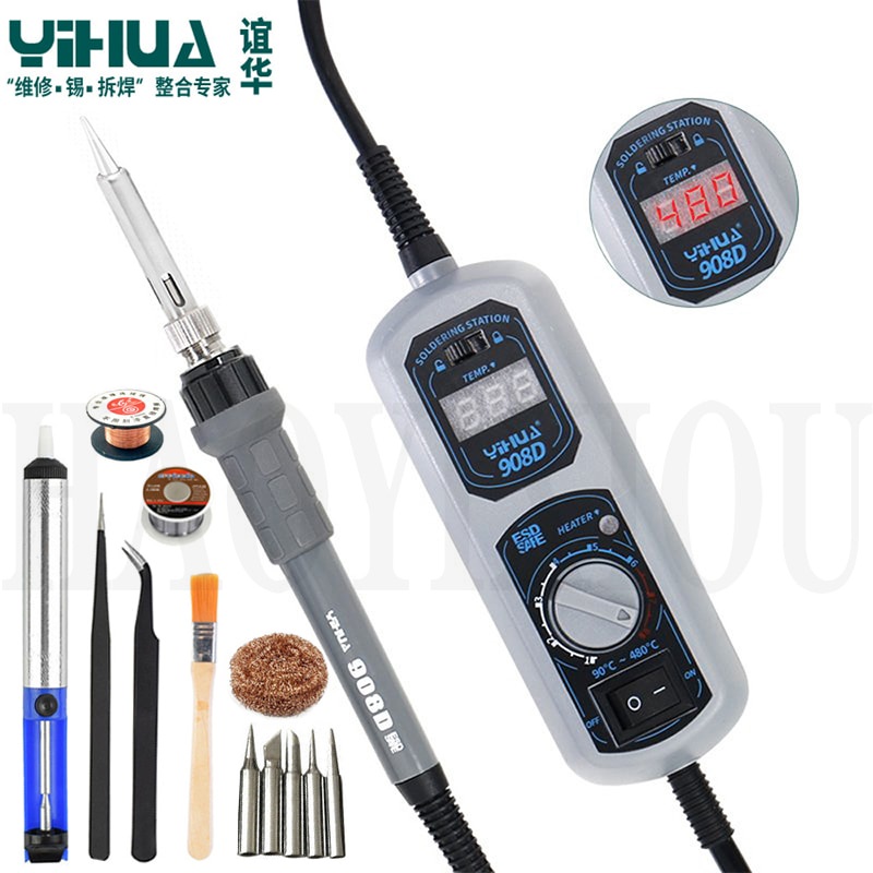 Jual PREORDER YIHUA 908D Portable Electricity Soldering Iron Soldering Station Adjustable ...