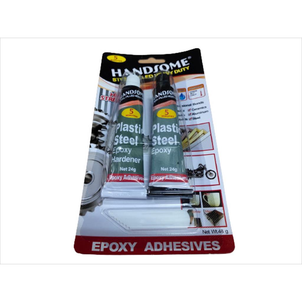 Jual Lem Campur Handsome Plastic Steel Epoxy Adhesives Serbaguna / Lem ...