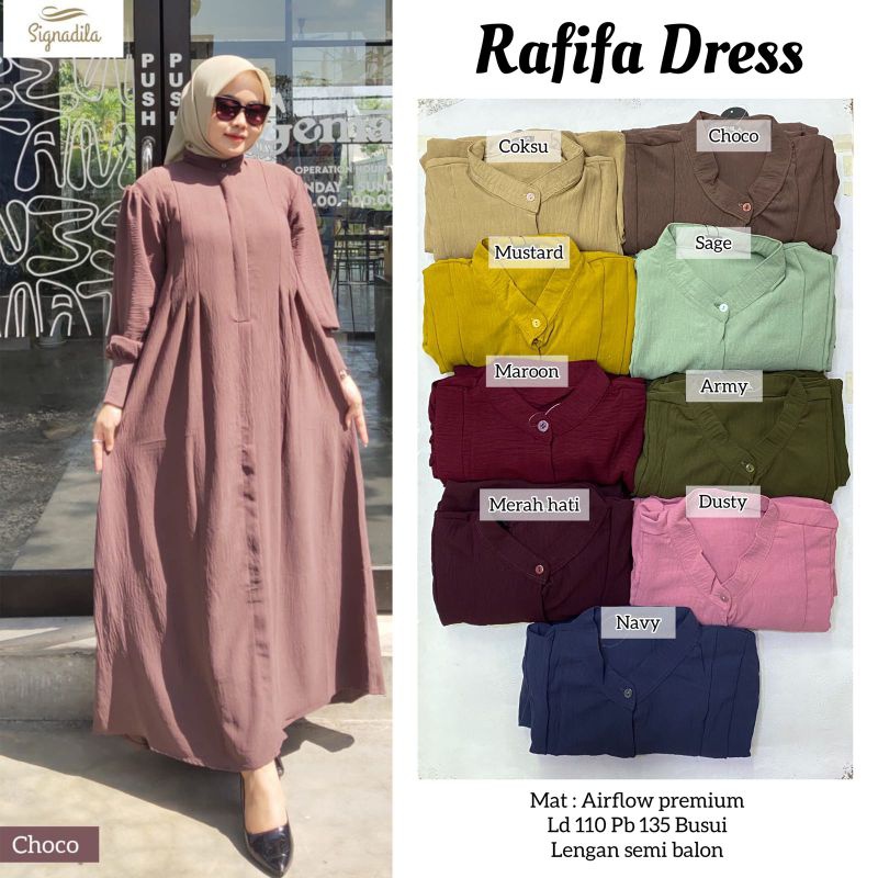 Jual Rafifa Dress Airflow Premium Busui By Signadila | Shopee Indonesia