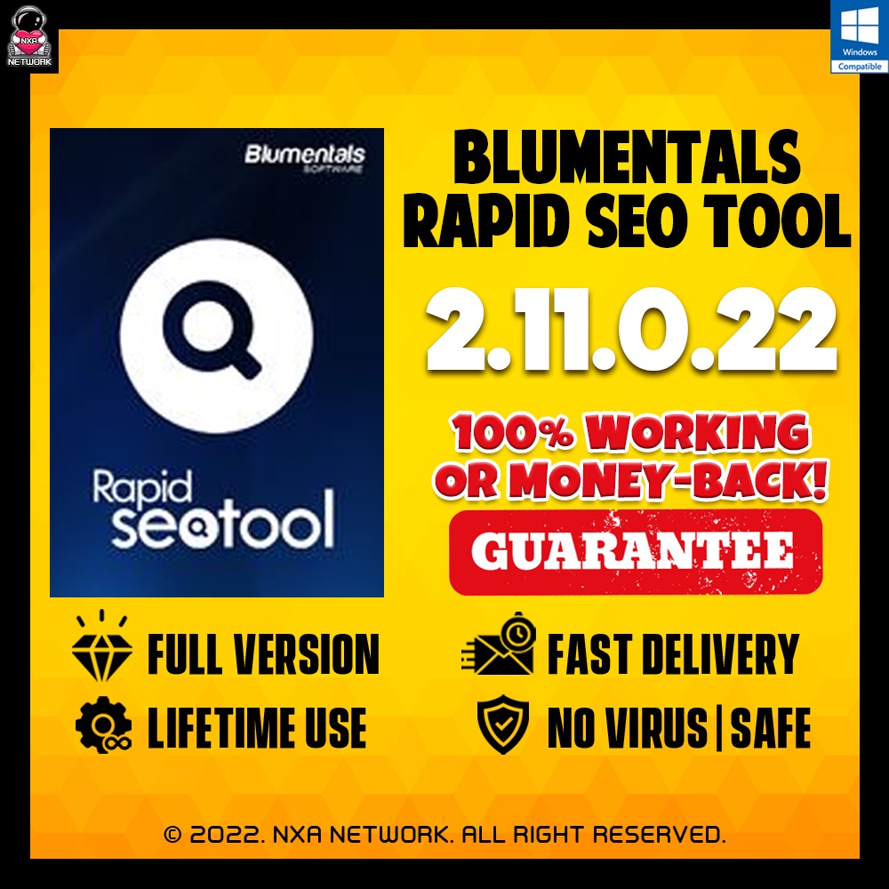 Jual Blumentals Rapid SEO Tool 2.11.0.22 | Guide Provided | Lifetime Full Version | 100% Working ...