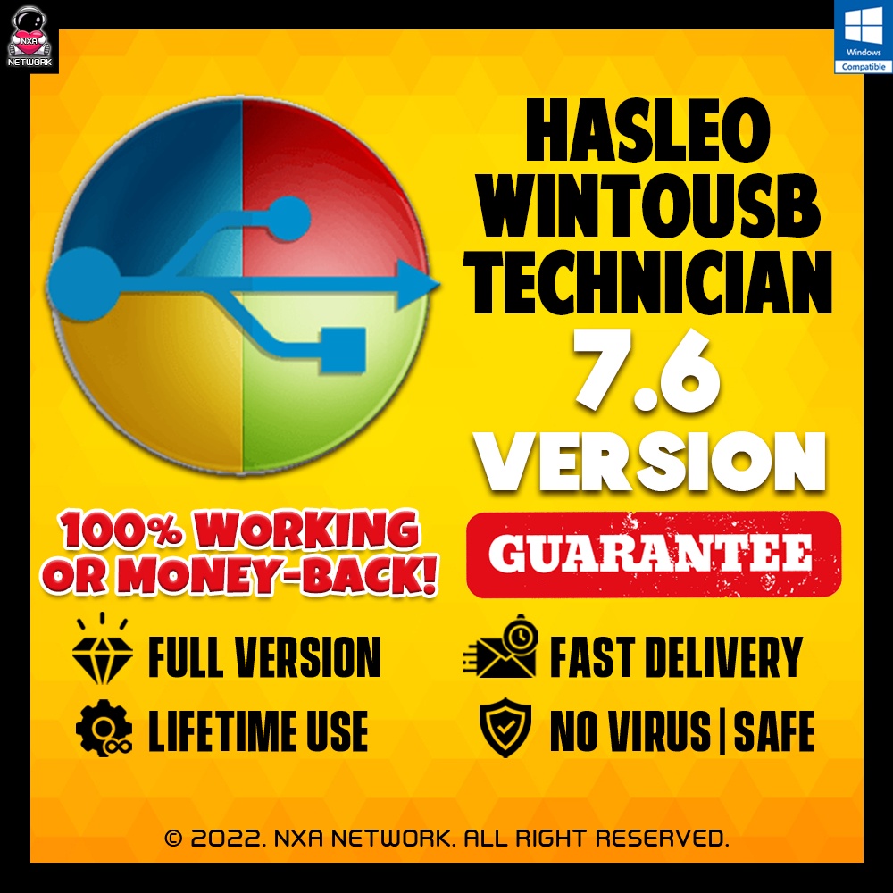 Jual Hasleo WinToUSB Technician 7.6 | Guide Provided | Lifetime Full Version | 100% Working | No ...